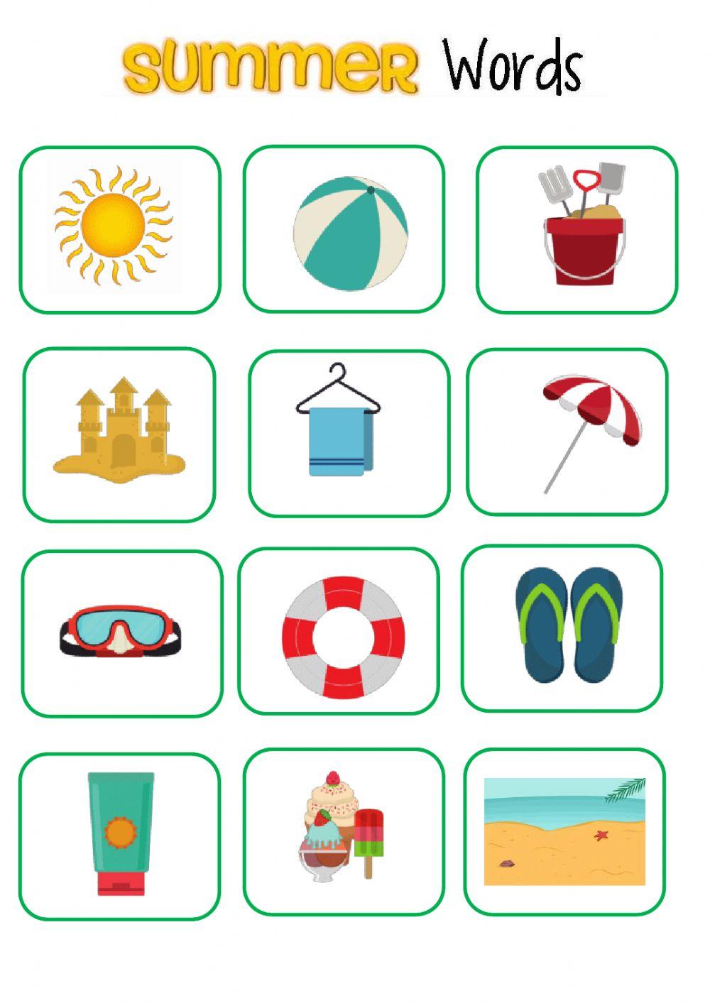 Summer vocabulary 261135 | martateacher4 | Live