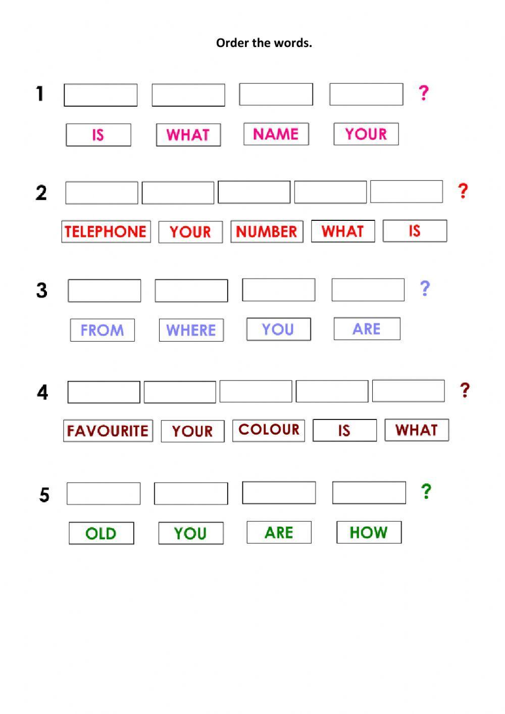 Personal Inform… | Free Interactive Worksheets | 261466