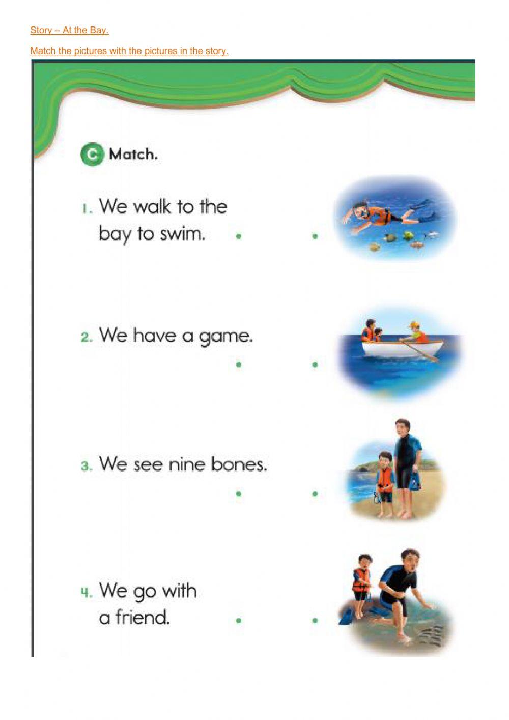 At the bay worksheet | Live Worksheets