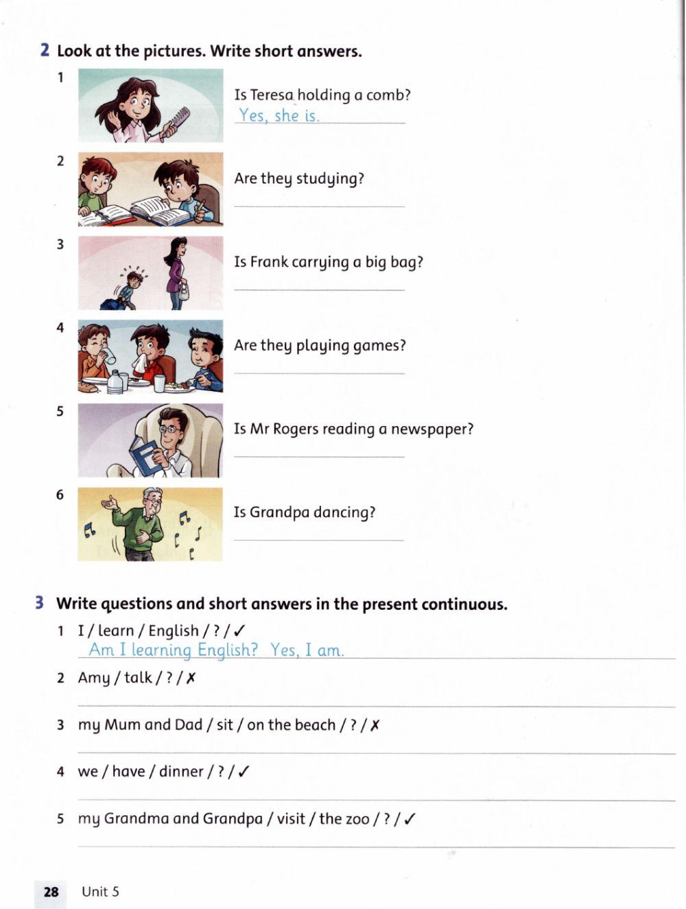 Present continuous | LiveWorksheets | 6232052