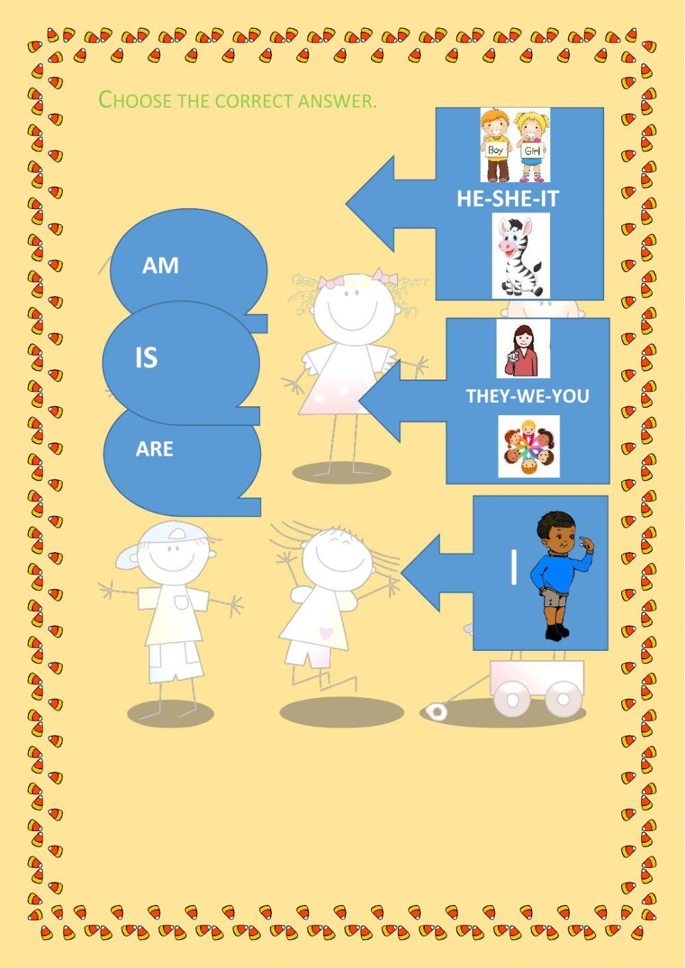 Verb To Be interactive activity for de 6 a 12 años | Live Worksheets