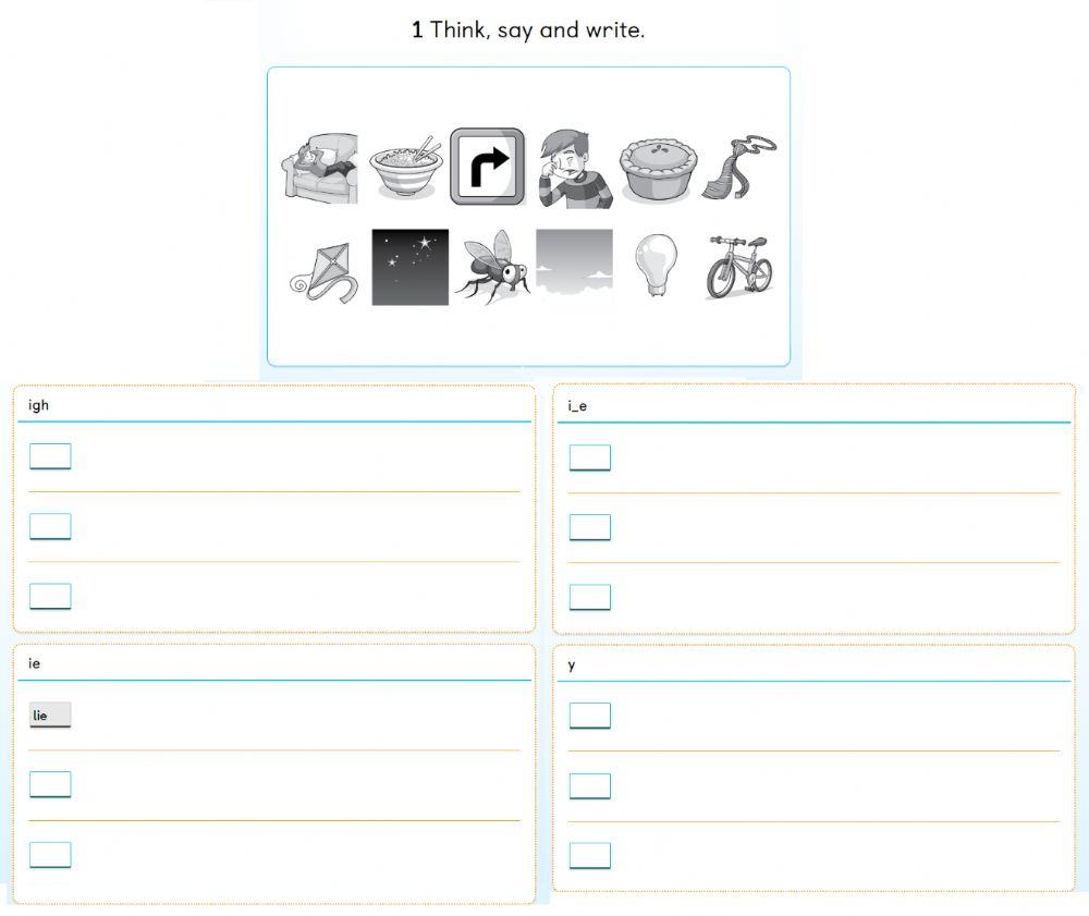 Give me five 4 - U1 - spelling worksheet | Live Worksheets