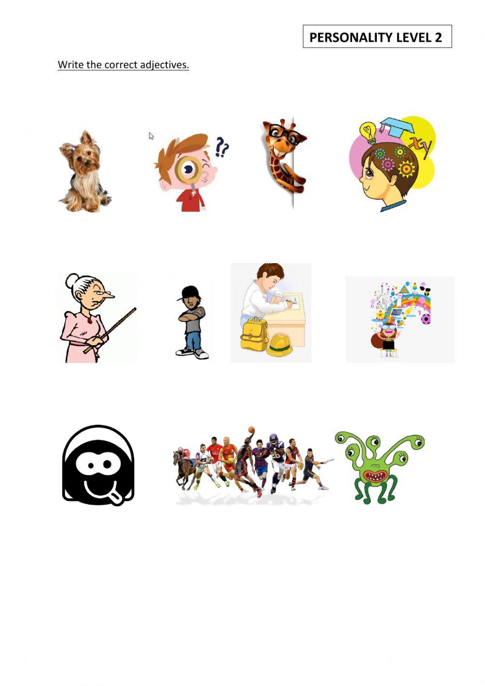 Personality 2 interactive worksheet | Live Worksheets