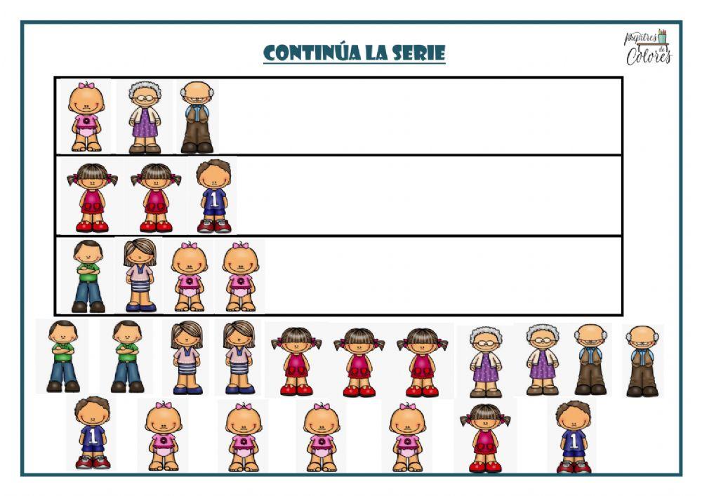 Series worksheet for Educación infantil | Live Worksheets