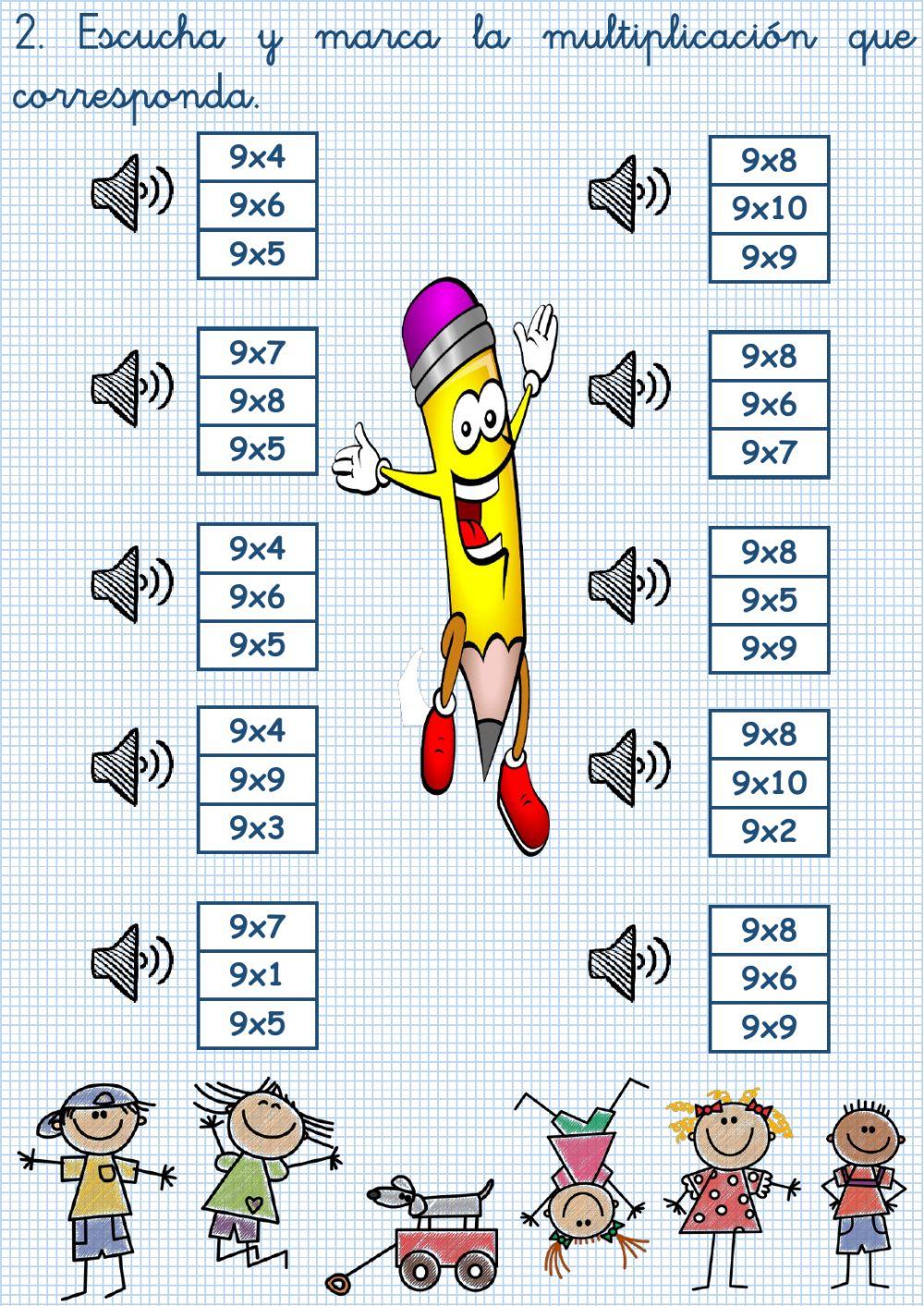 Tabla del 9 interactive activity | Live Worksheets