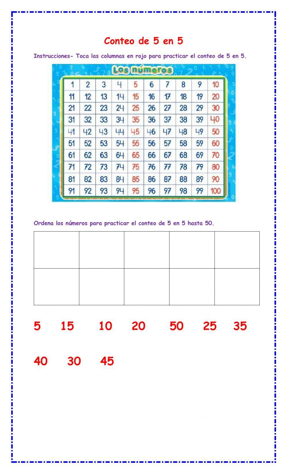 263503 | Conteo de 5 en 5 | Figueroa | LiveWorksheets