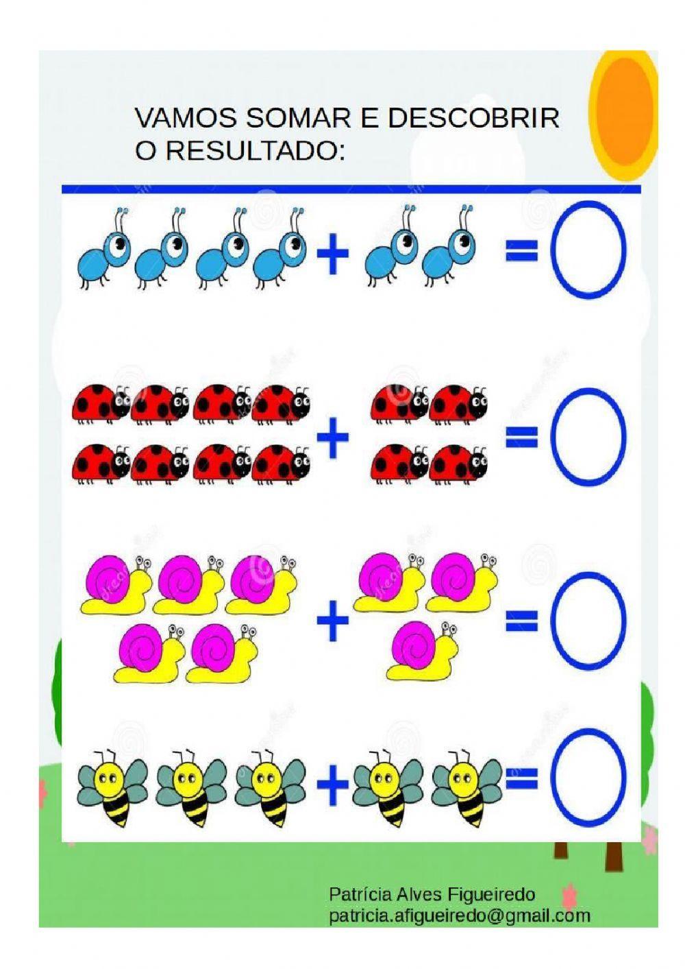 Vamos contar e somar worksheet | Live Worksheets