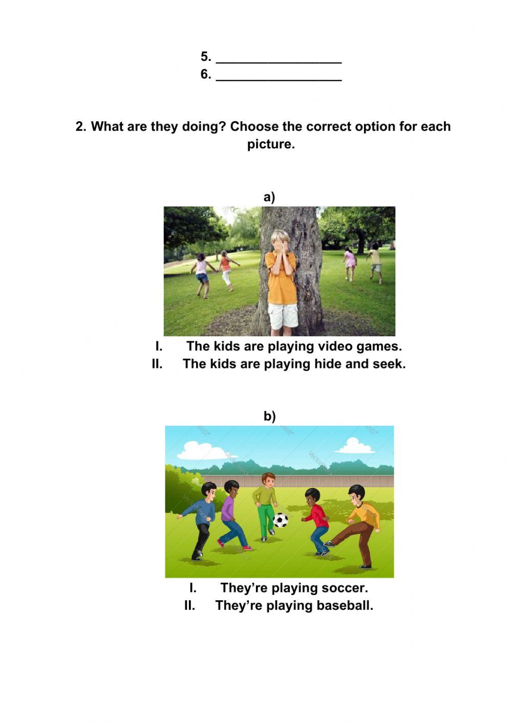 Evaluation Exercise | Live Worksheets