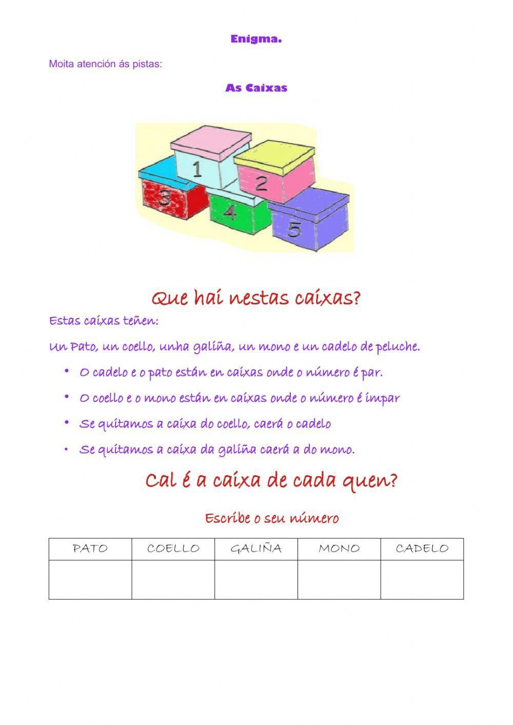 Enigma interactive exercise | Live Worksheets