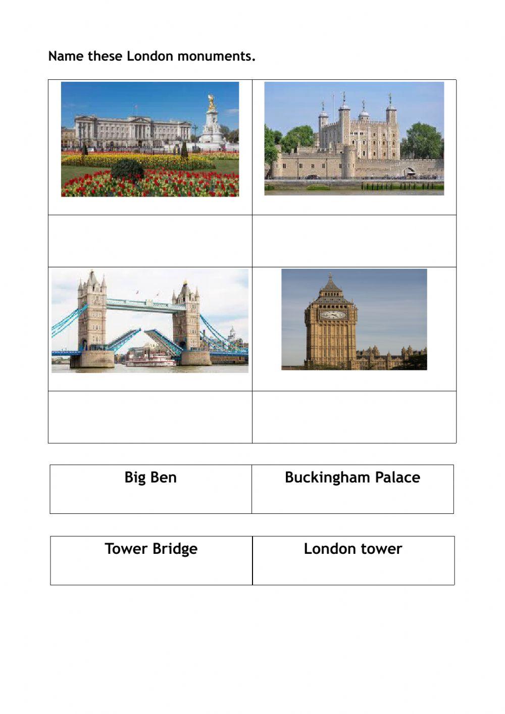 265188 | London monuments | mycoton | LiveWorksheets