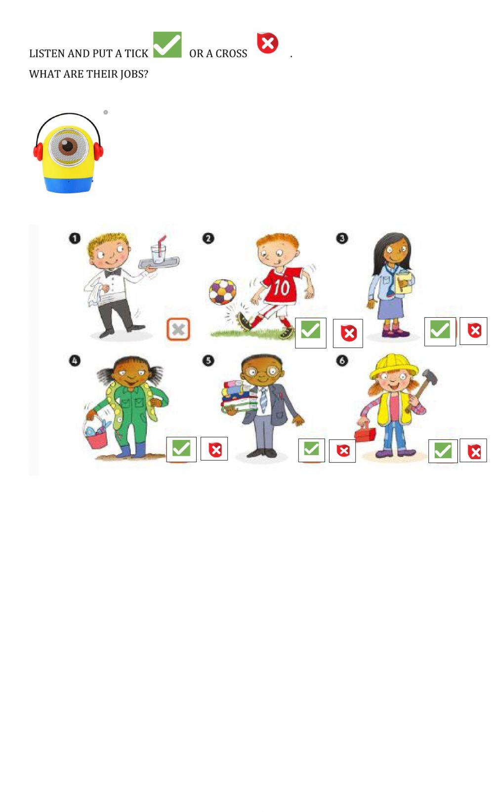 Jobs online exercise for Grade 2nd | Live Worksheets