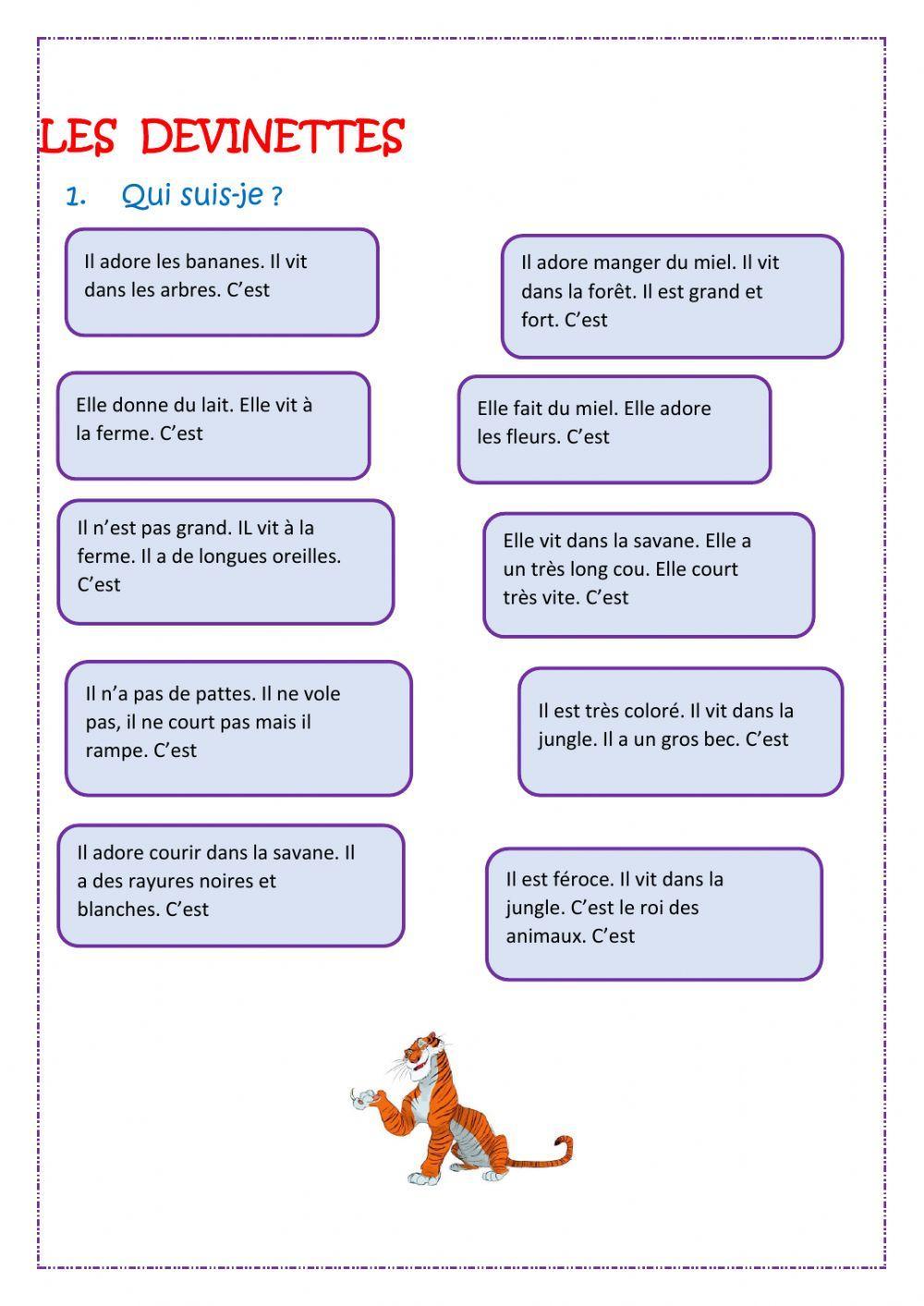 265685 | Les devinettes | Lola Lagares | LiveWorksheets