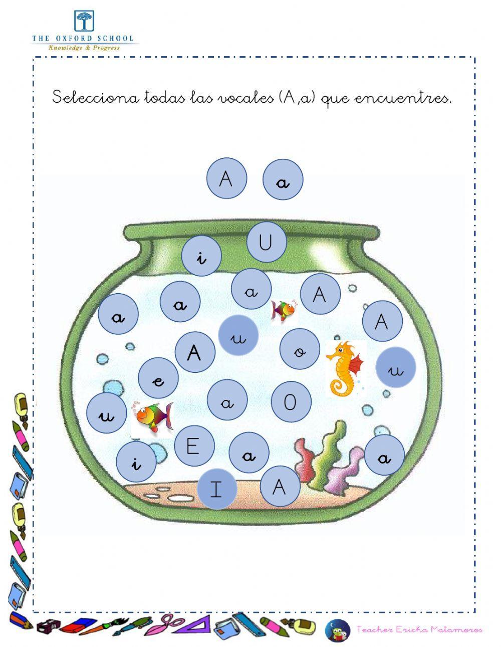 Vocal a | Free Interactive Worksheets | 291612