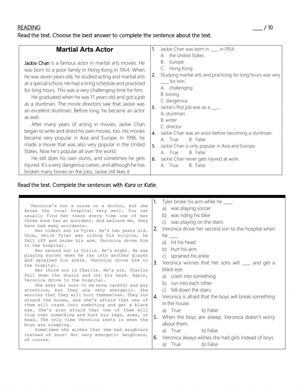 Exam unit 1 Lev… | Free Interactive Worksheets | 292034