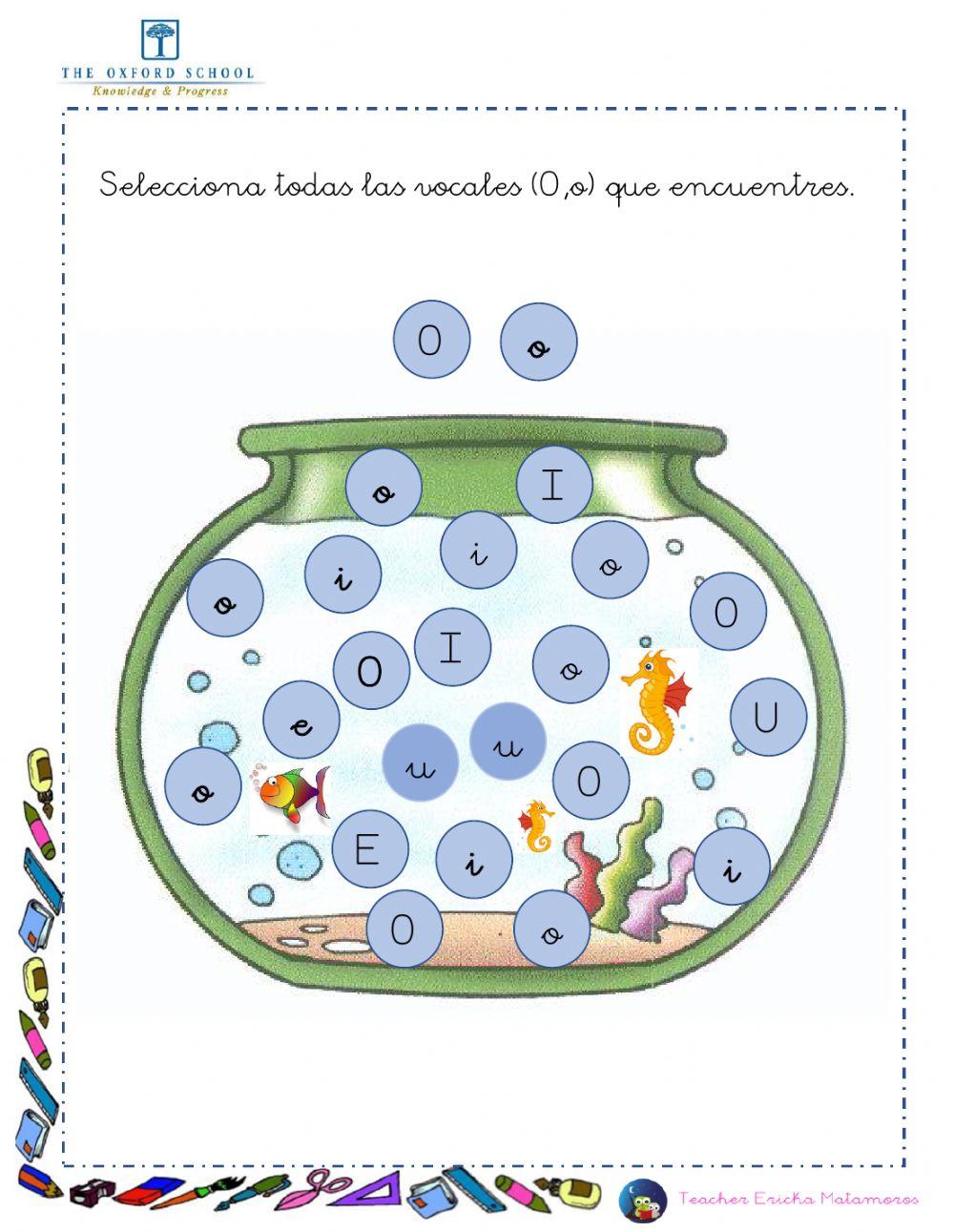 Vocal o | Free Interactive Worksheets | 291631