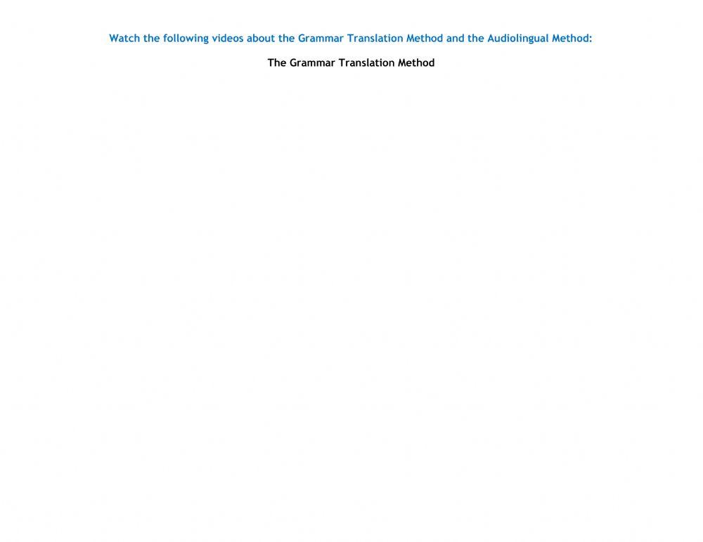 Teaching Methods | Free Interactive Worksheets | 292066