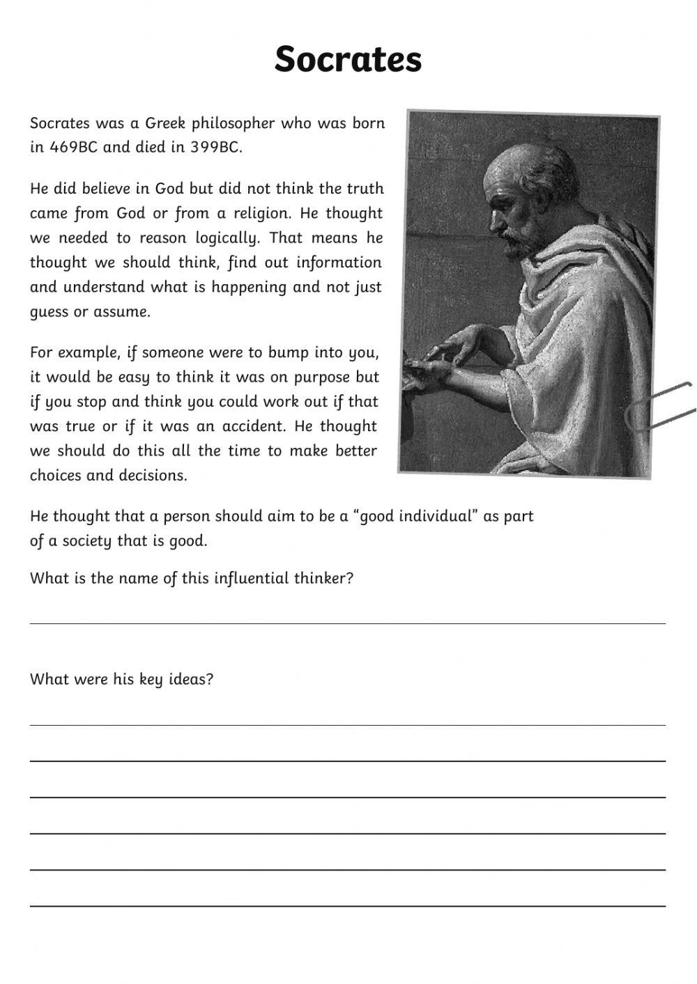 Influential humanists worksheet | Live Worksheets