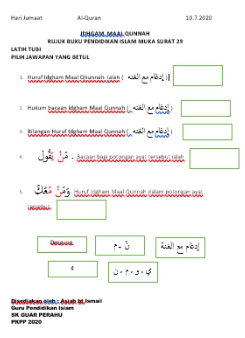 Pendidikan islam free activity | Live Worksheets