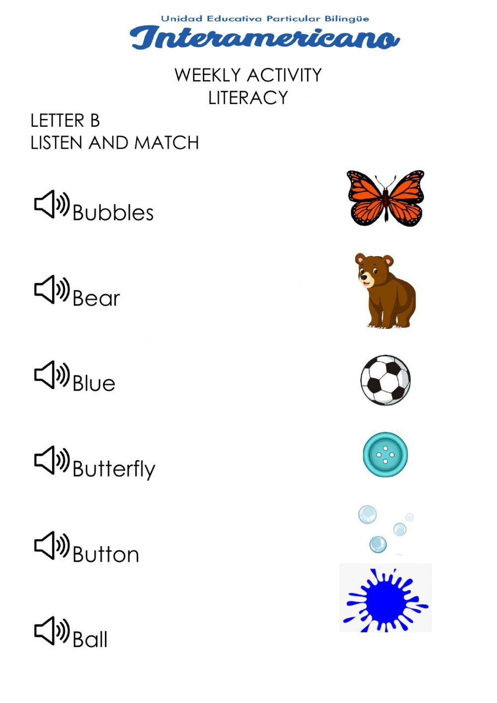 Weekly Activity interactive worksheet | Live Worksheets