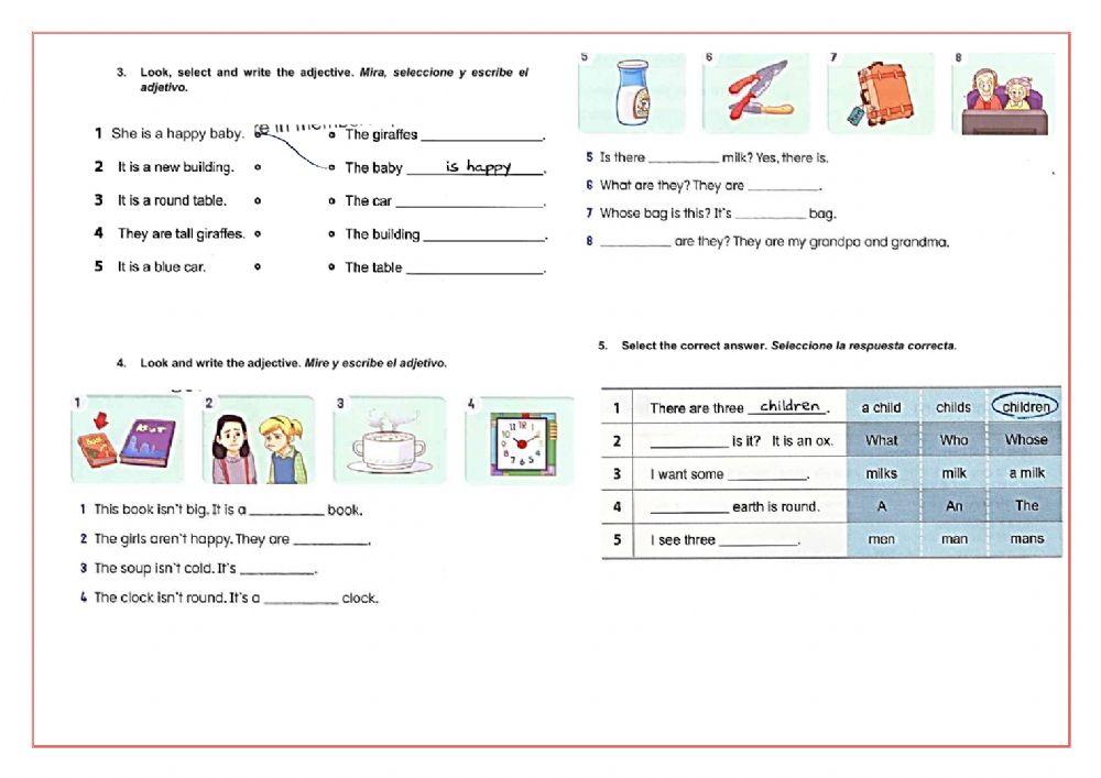 Adjectives exercise worksheet | Live Worksheets