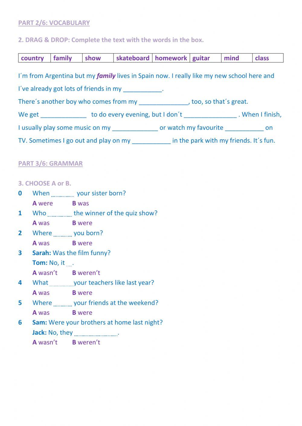 CSE MID TERM TEST 3RD JNR 2020 interactive worksheet | Live Worksheets