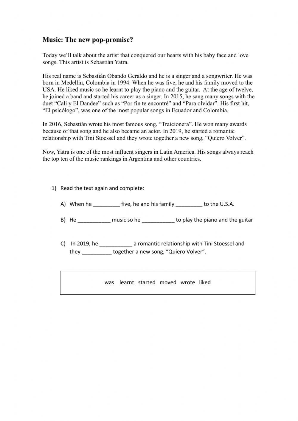 Lesson 1 Noticing worksheet | Live Worksheets