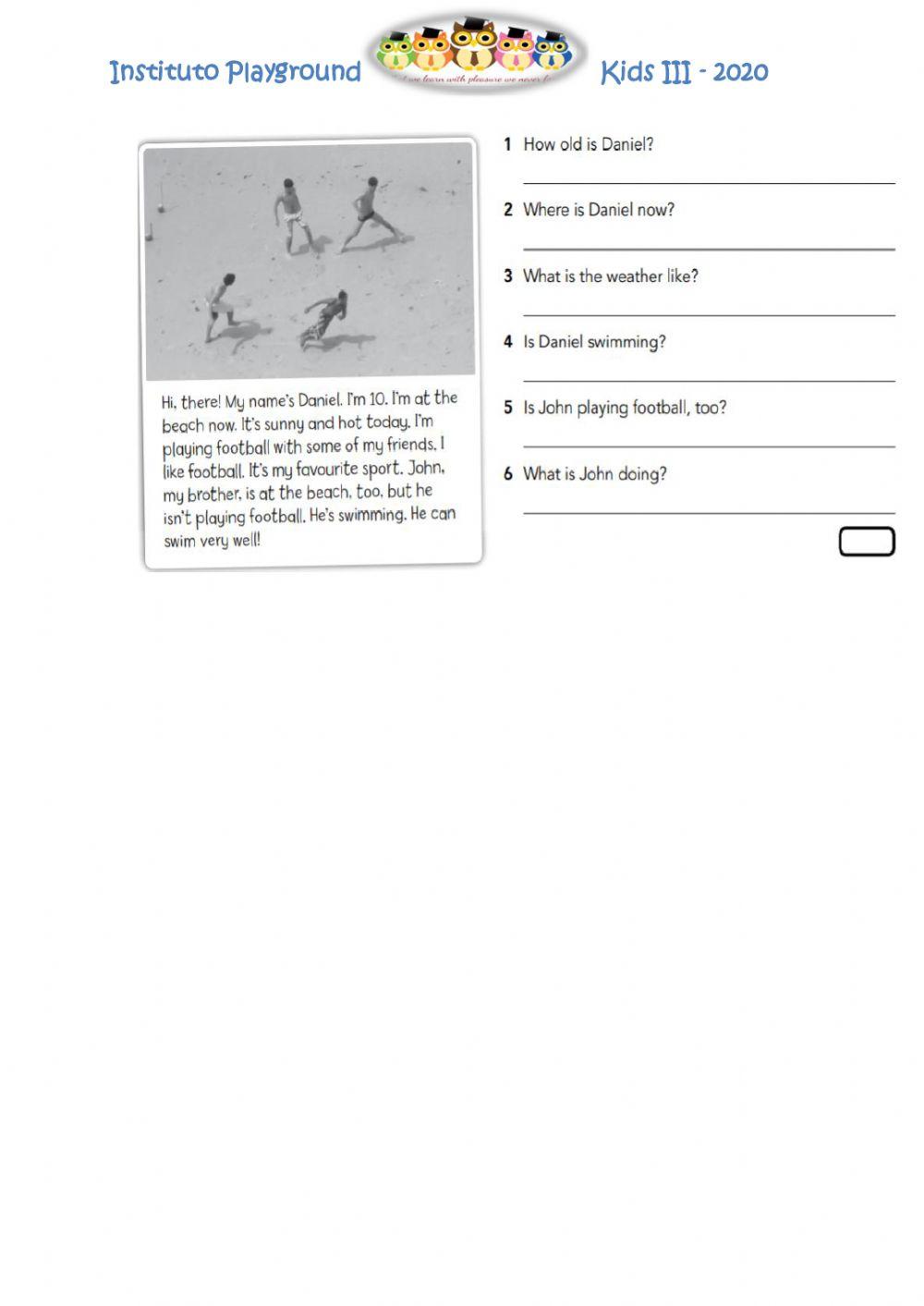 Reading online exercise for Elementary | Live Worksheets