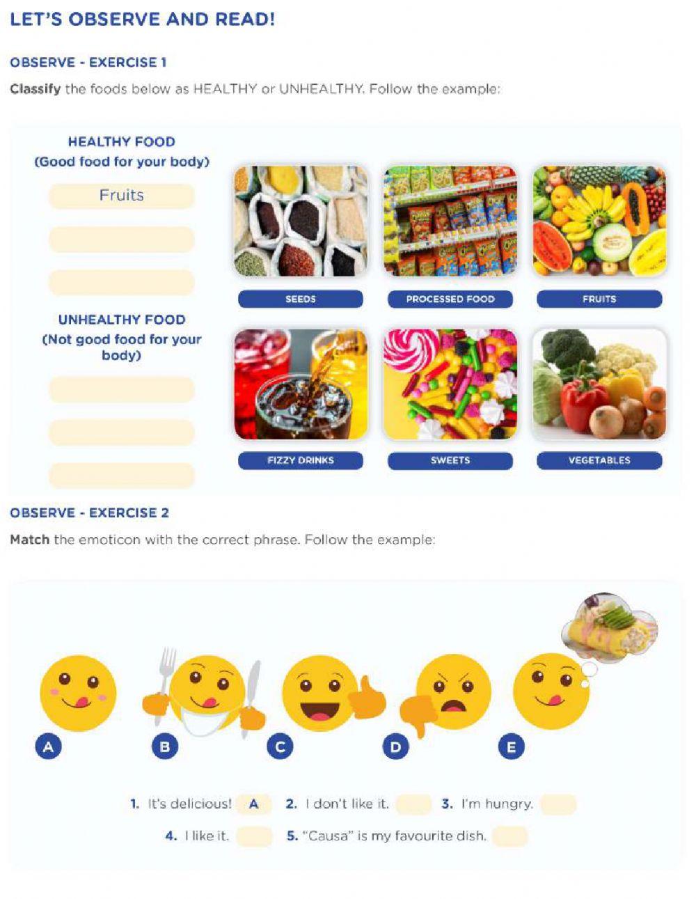 My favourite dish W-5 (A1) worksheet | Live Worksheets