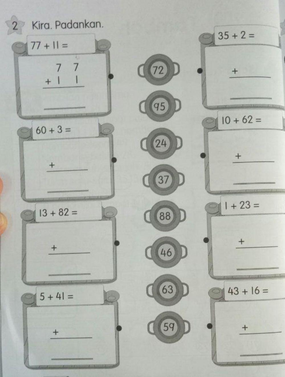 Operasi Tambah online worksheet | Live Worksheets