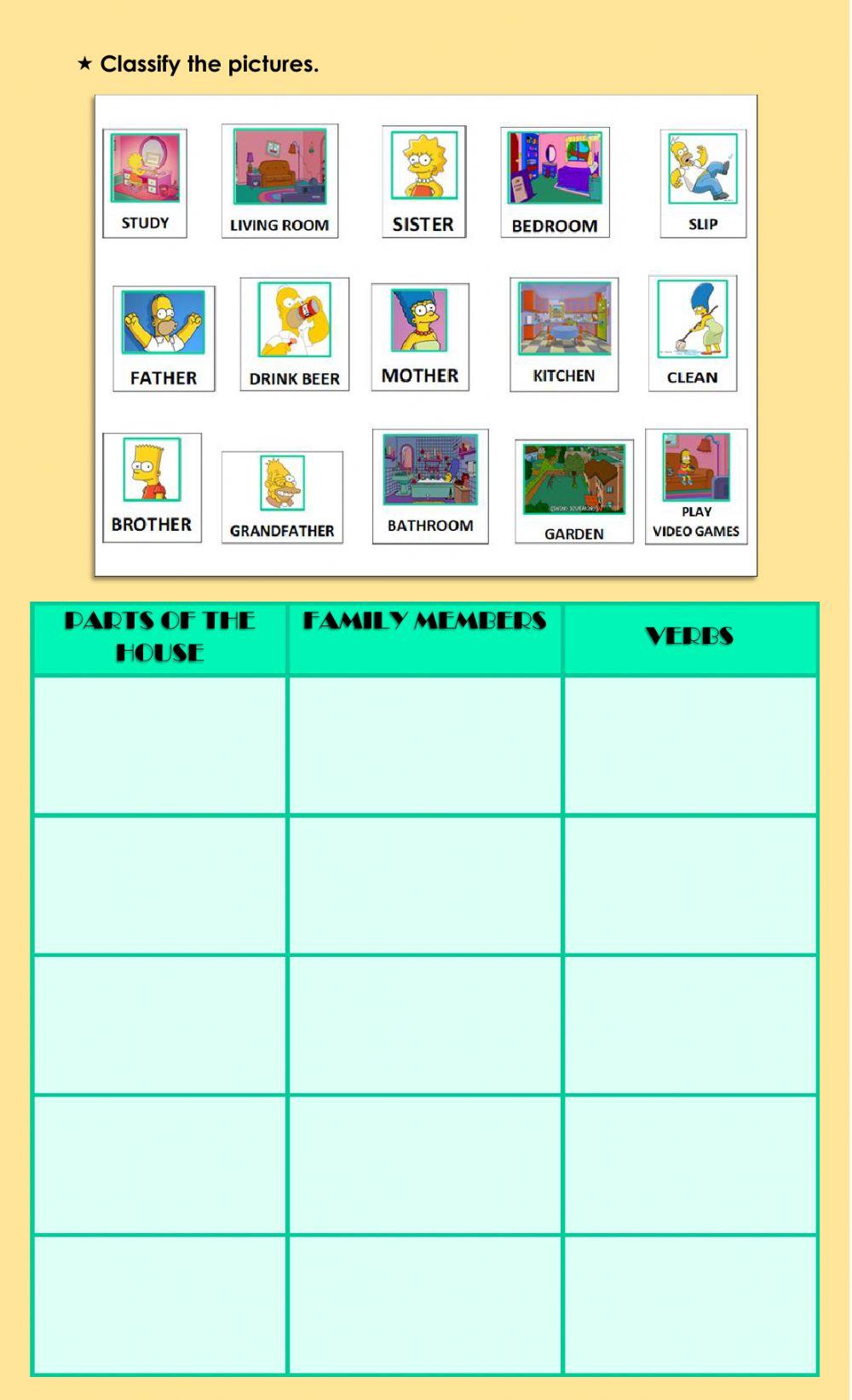Family life, activity 1, EXPERIMENTING worksheet | Live Worksheets