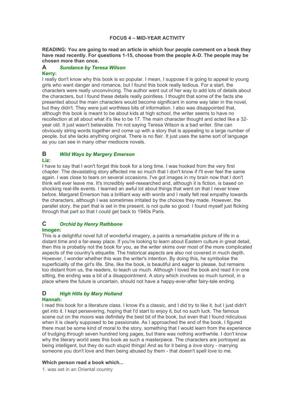 Mid-year activity 302788 | Romina Tardio | Live