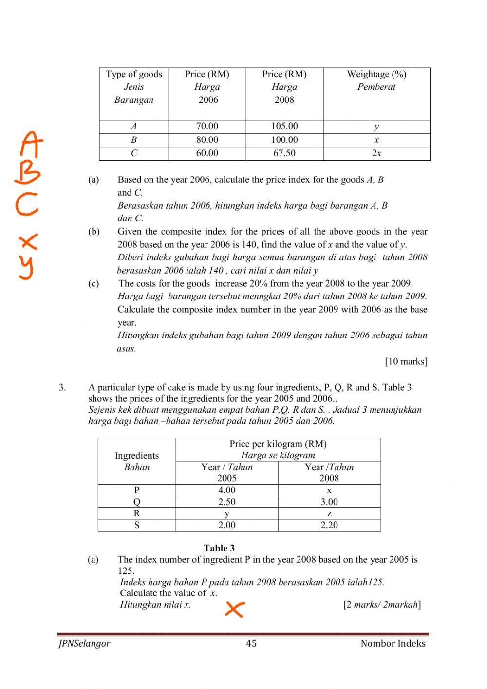 5892692 | NOMBOR INDEKS | norshah | LiveWorksheets