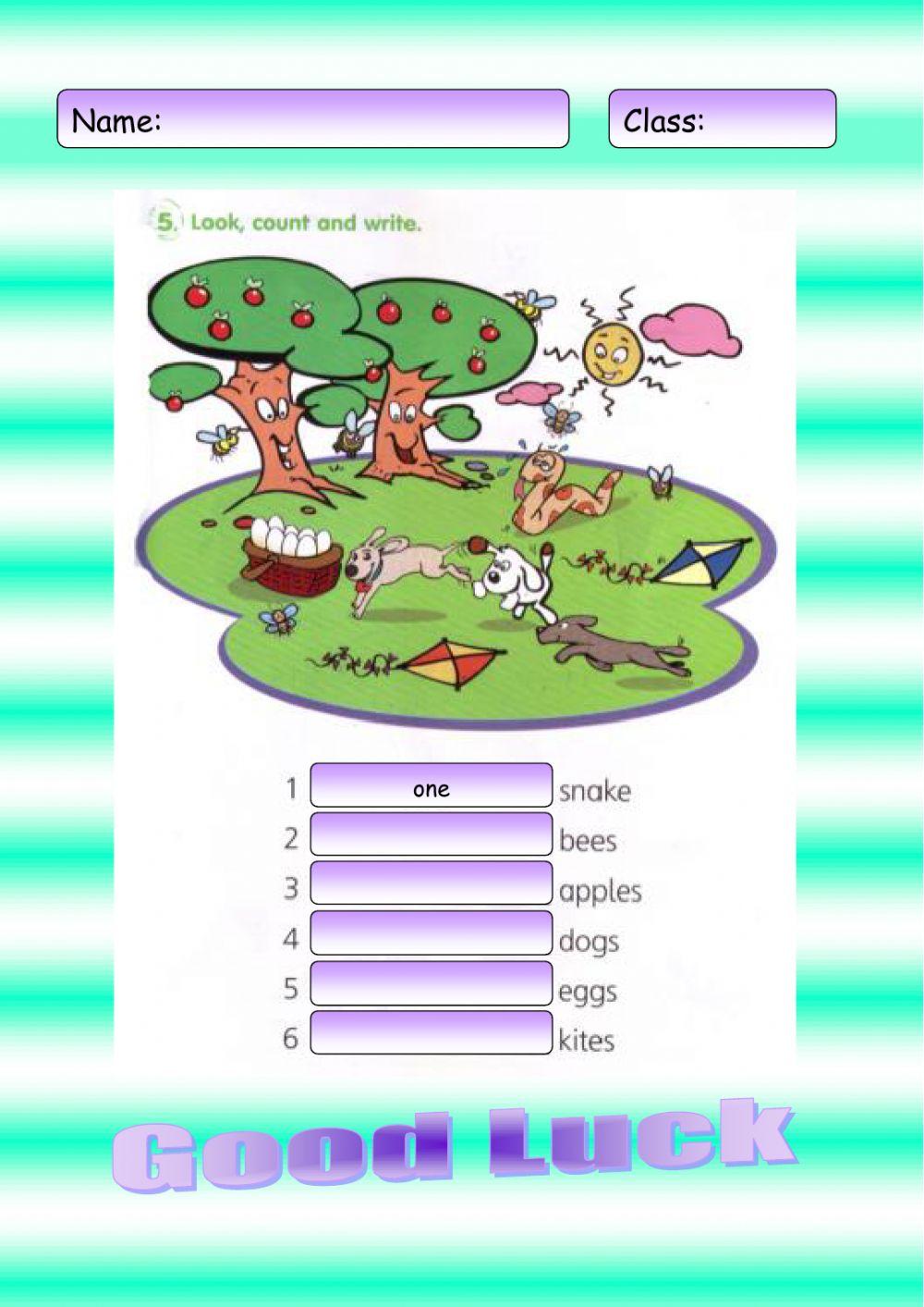 Numbers online exercise for Year 1 | Live Worksheets