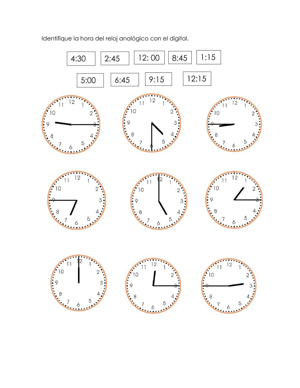 El Reloj Online Exercise For Segundo Grado👦 Experience The Thrill Of The Game With The 8pg Platform 