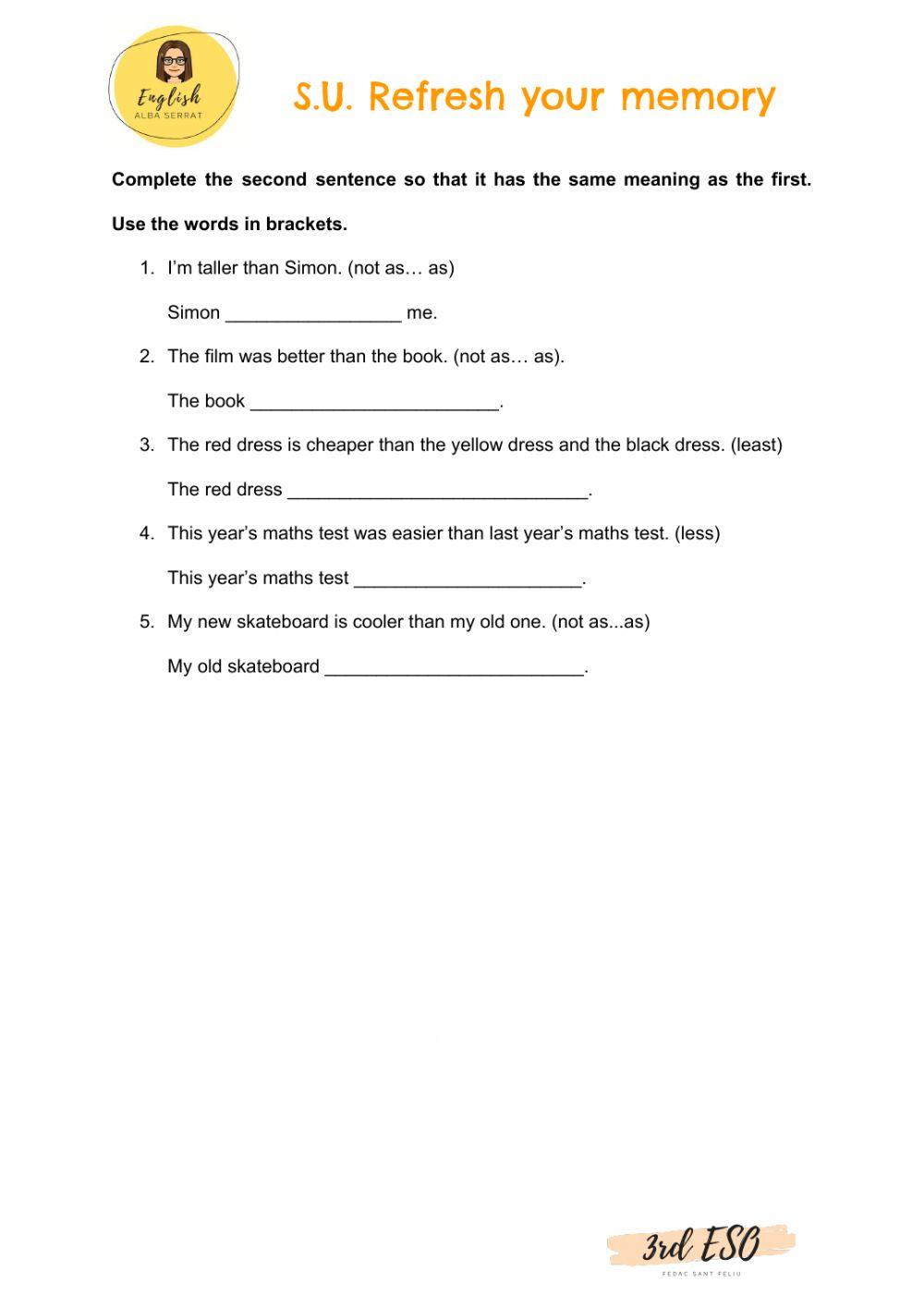 3 ESO Starter Unit 5895388 | Alba Serrat | Live