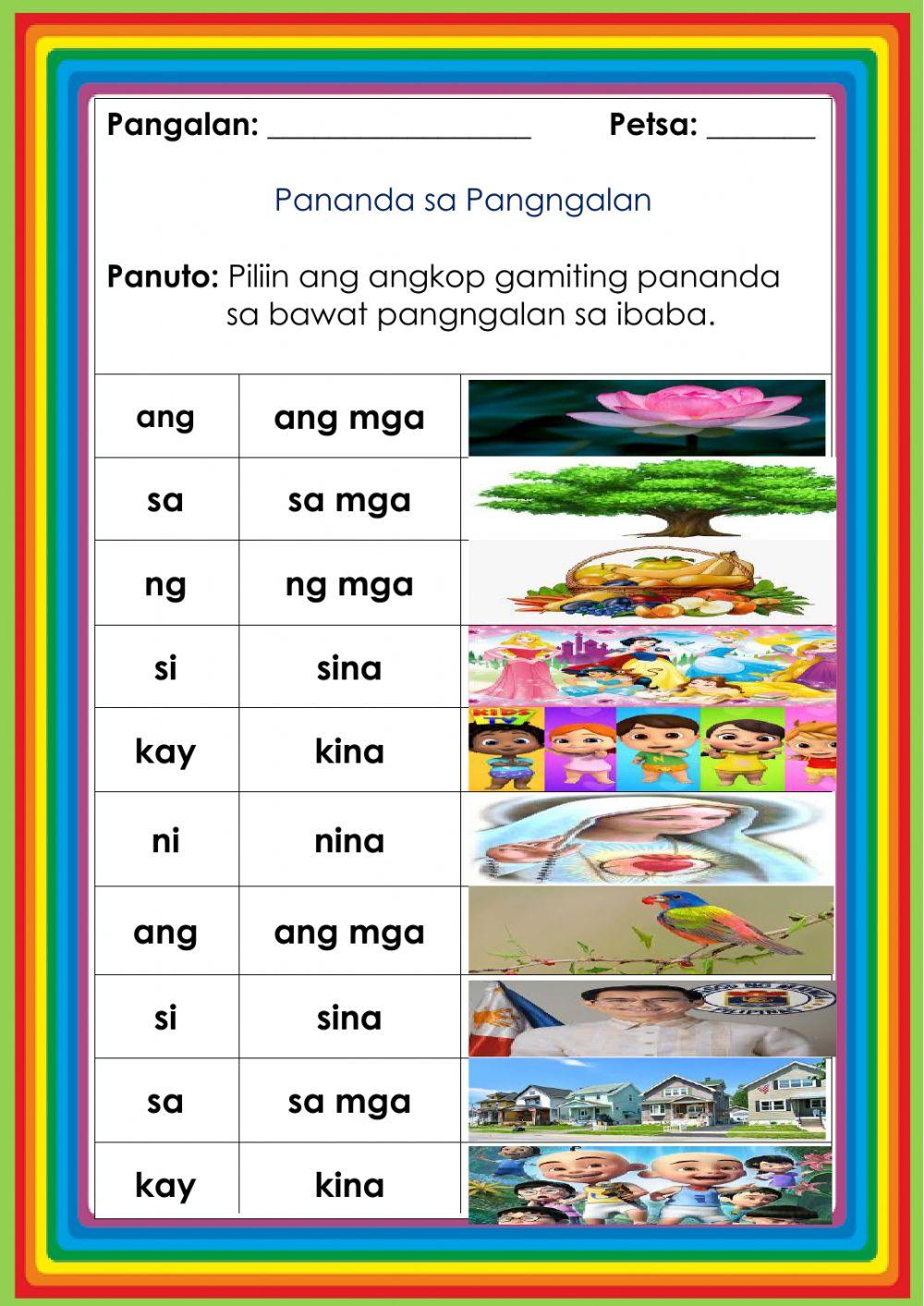 Mga Pananda Ng Pangngalan Ang Ang Mga Si Sina Mobile - vrogue.co