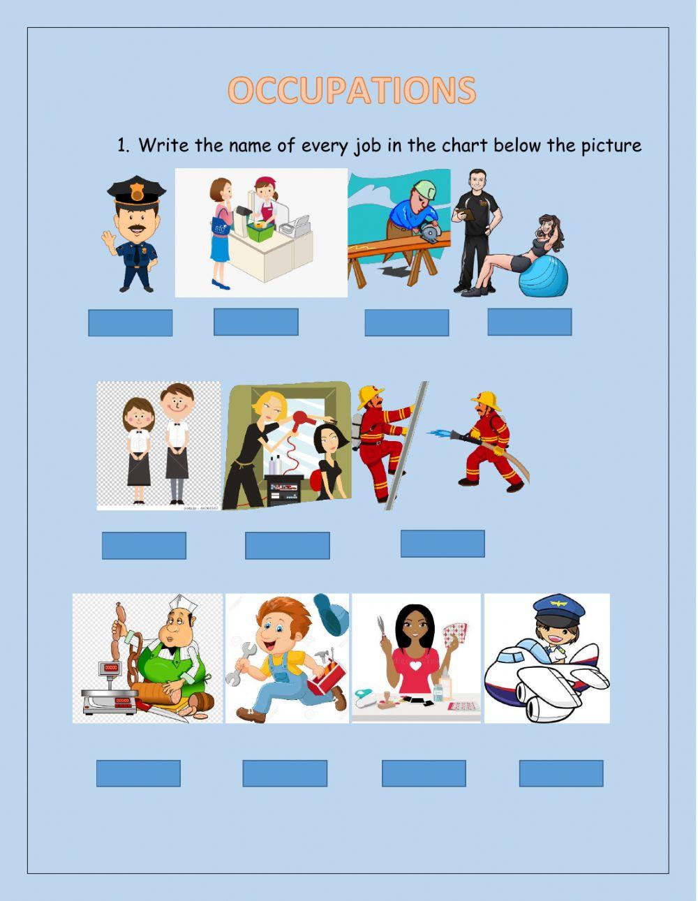 Occupations | LiveWorksheets | 303693