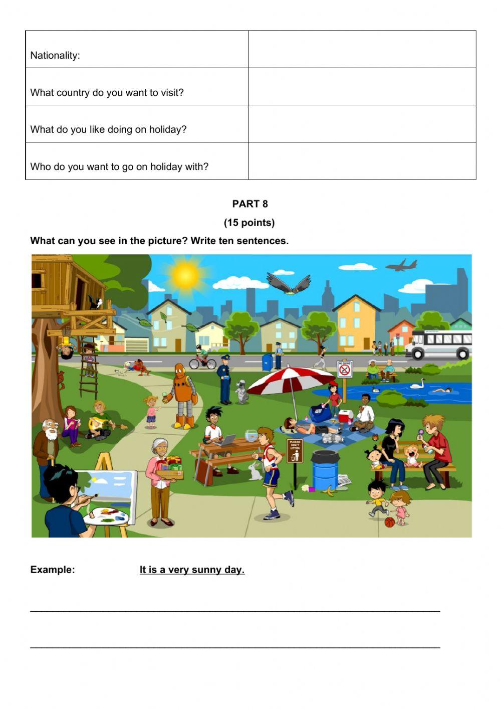 Midterm Exam - Reading and Writing online exercise for | Live Worksheets