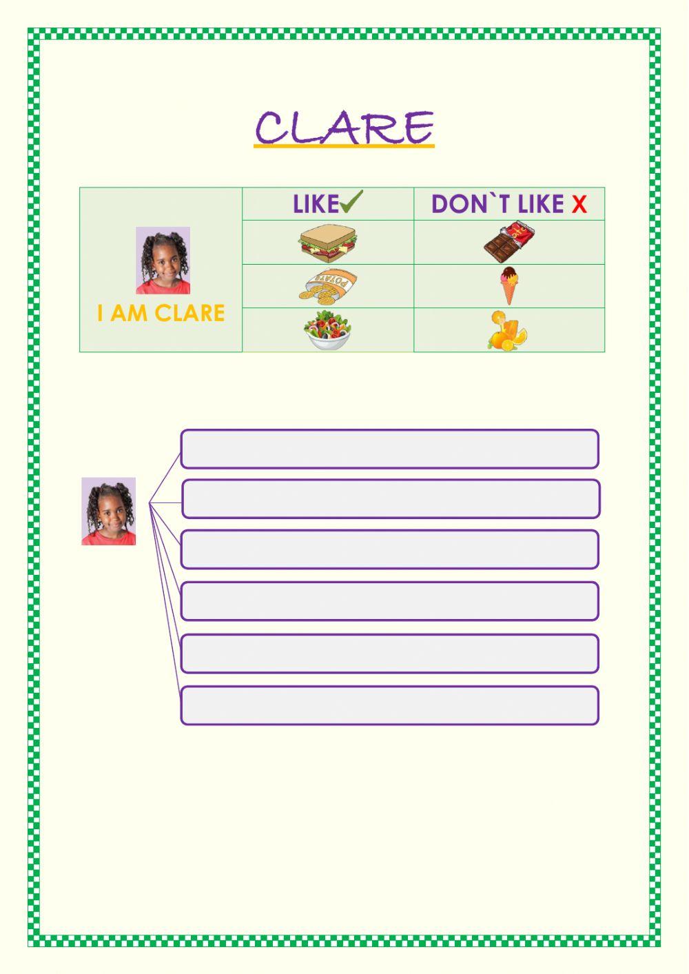 Clare 17.07 worksheet | Live Worksheets