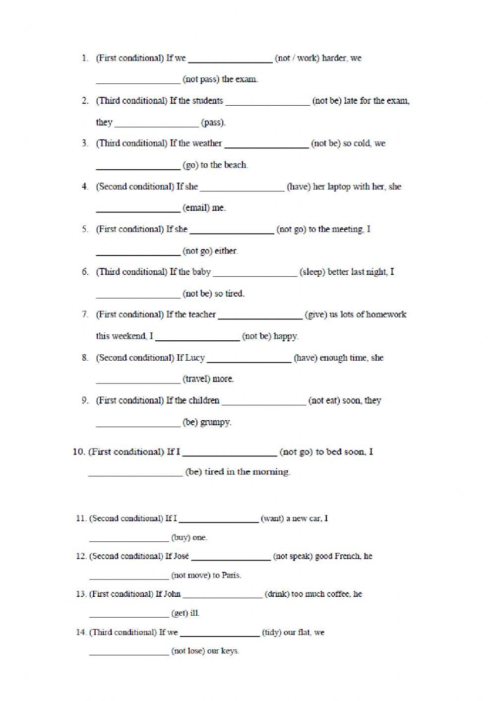 Conditionals 1,… | Free Interactive Worksheets | 5898068