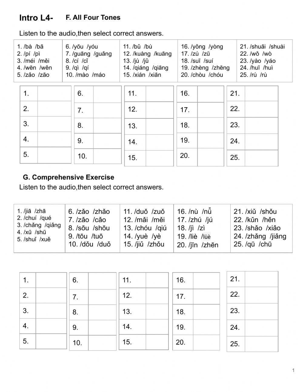 Intro-L4 online exercise for | Live Worksheets