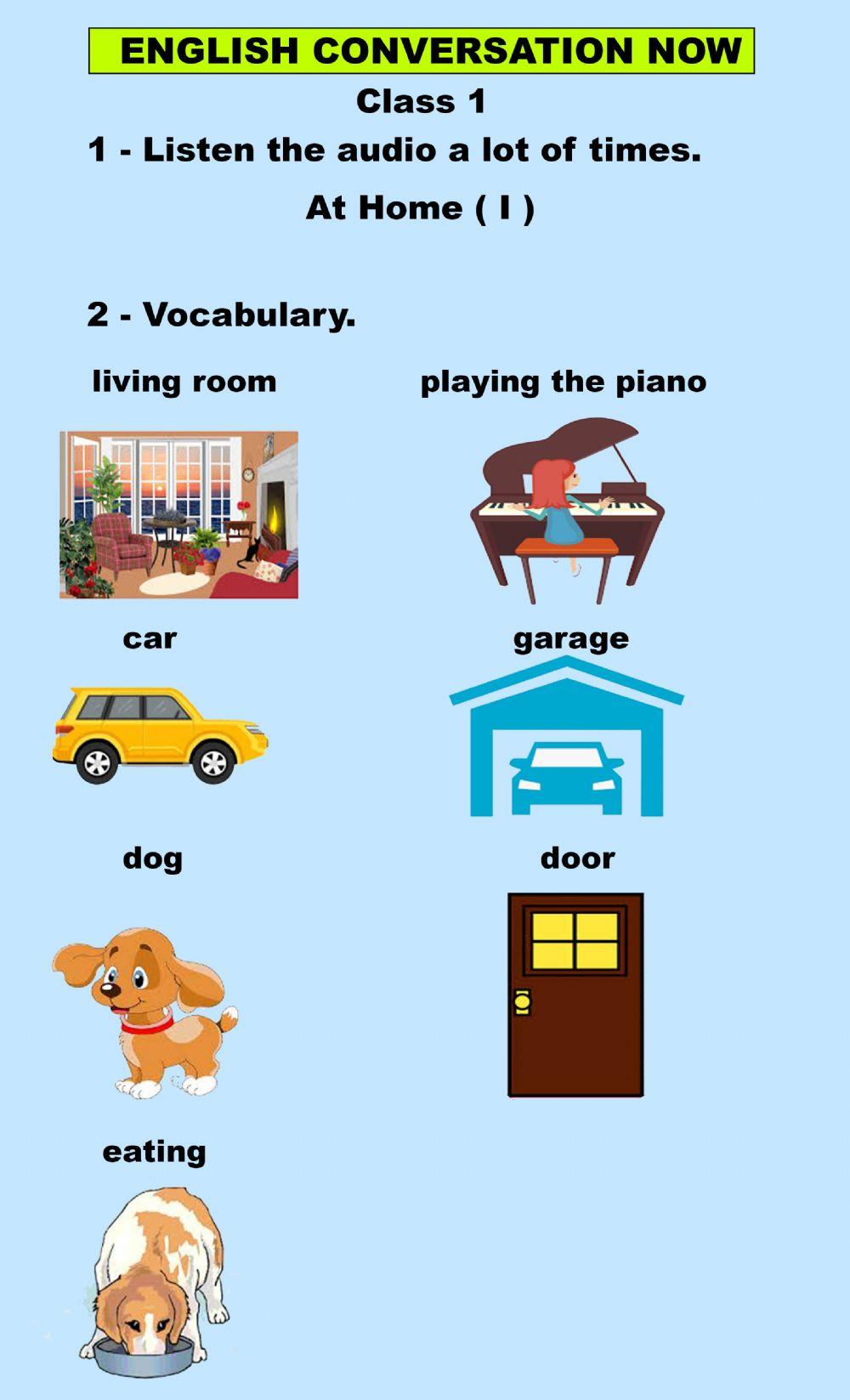 At Home ( I ) worksheet | Live Worksheets