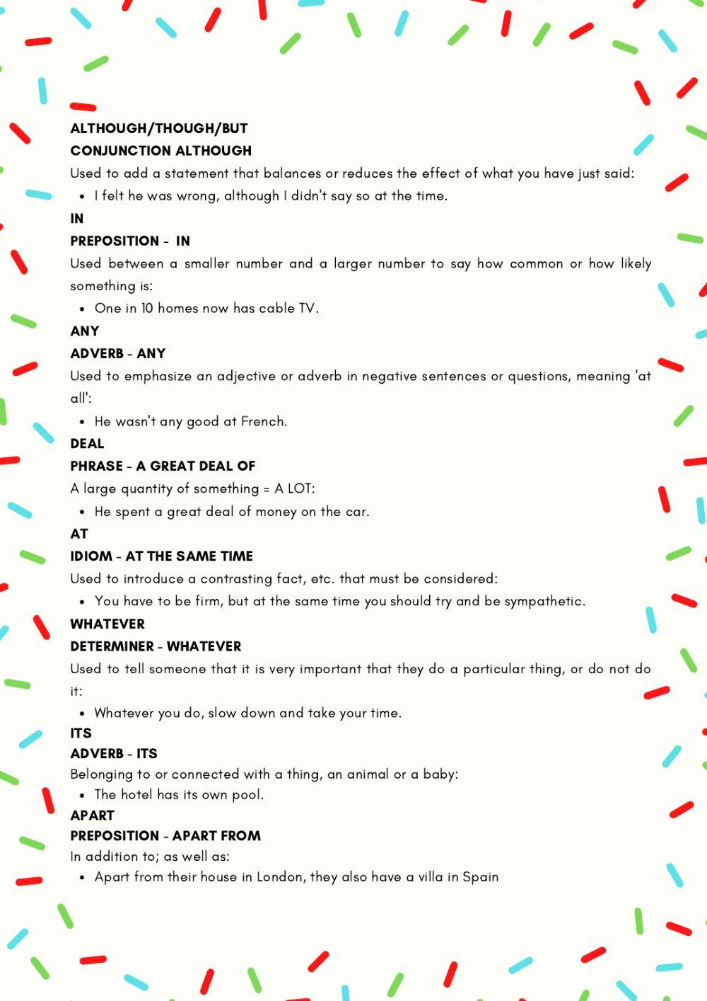 C1 Advanced - Open Cloze (2ndJuly) - Explanation worksheet | Live ...