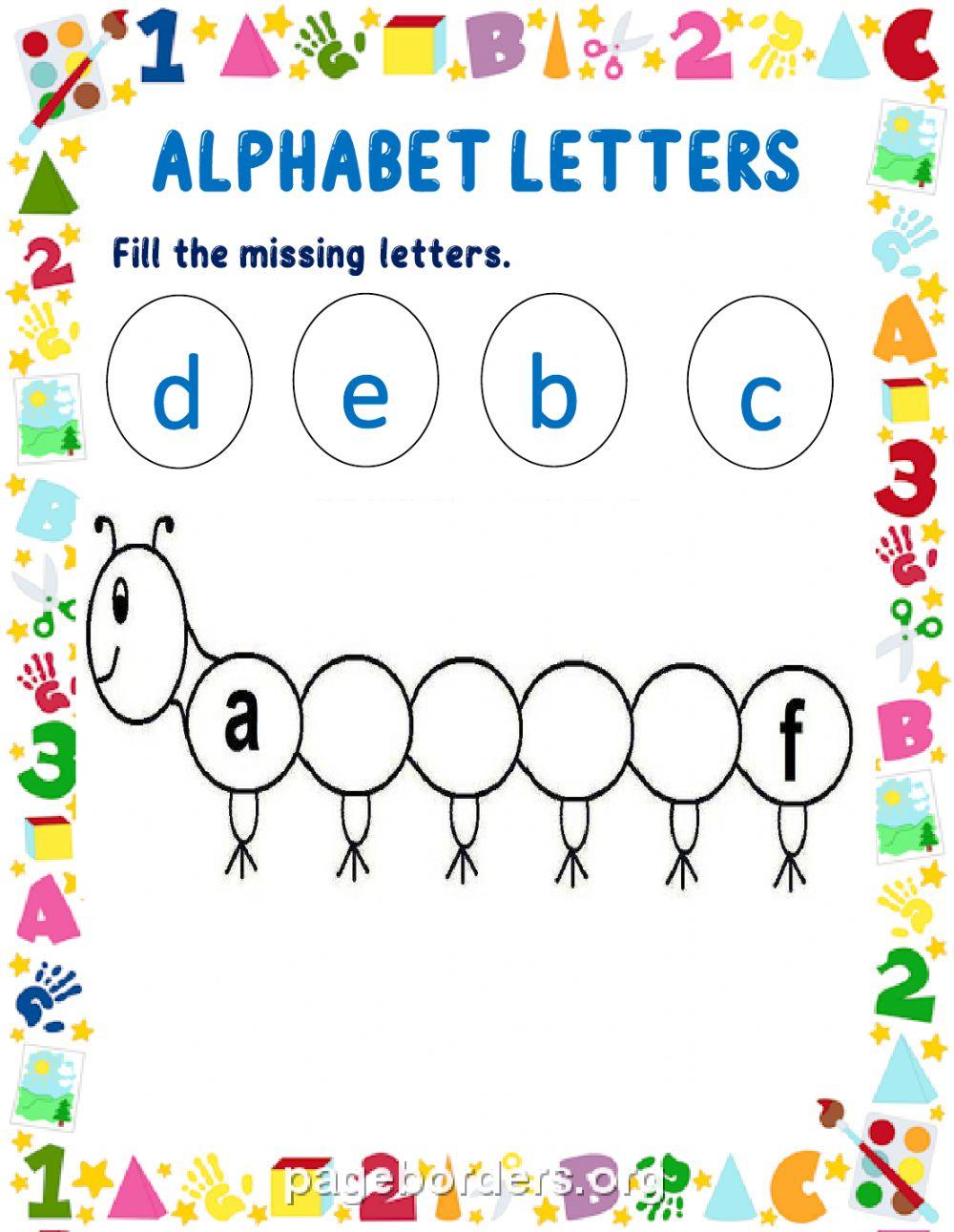Alphabet letters | Free Interactive Worksheets | 293184