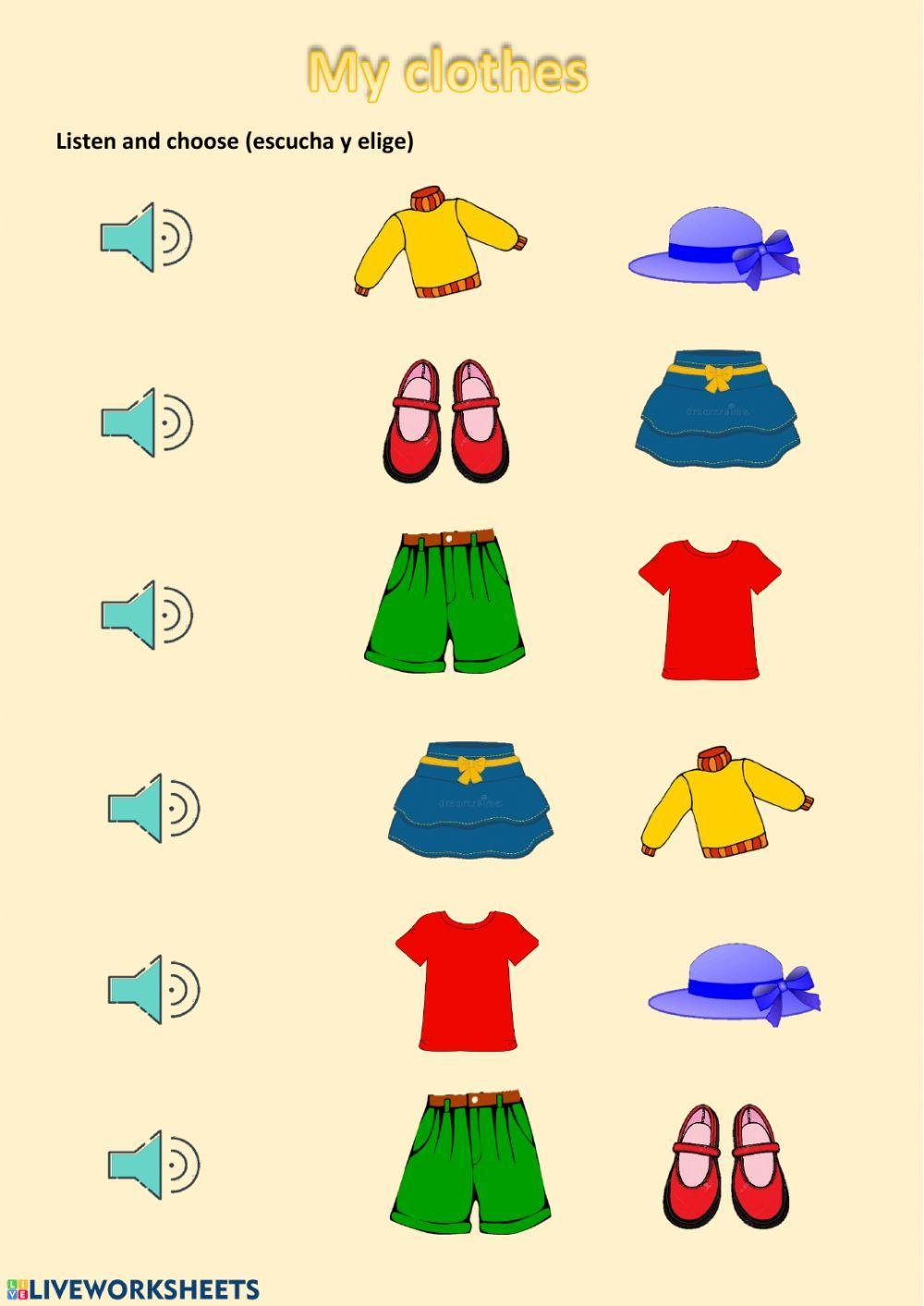 Clothes 2017 | Erika Avalos | Live Worksheets