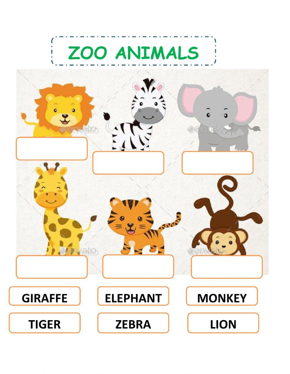 306551 | Zoo animals | YHASMIN | LiveWorksheets