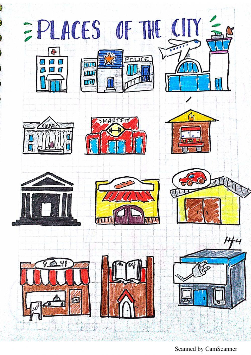 Places of the city exercise | Live Worksheets