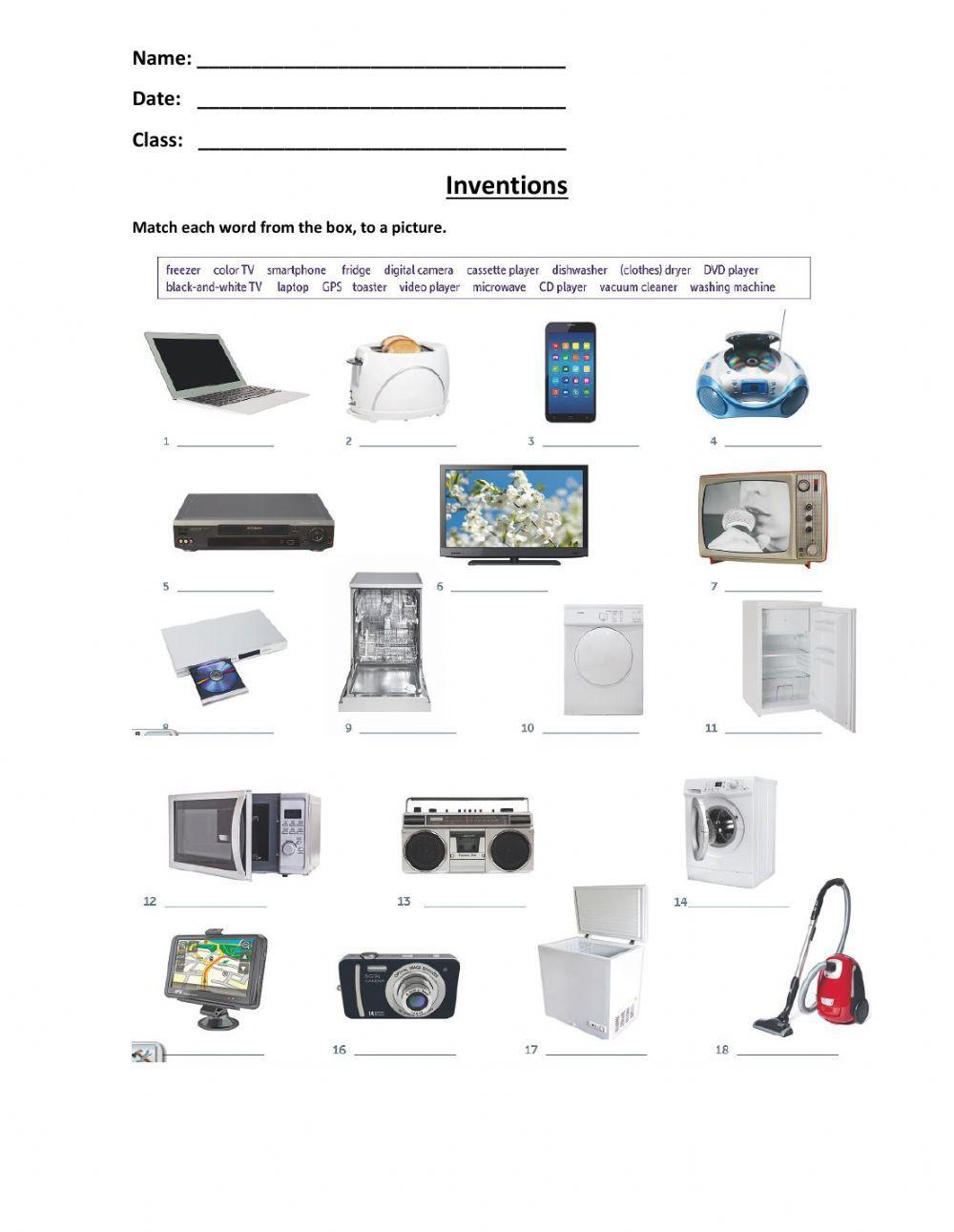 Inventions 1336 | Marbe35 | Live Worksheets