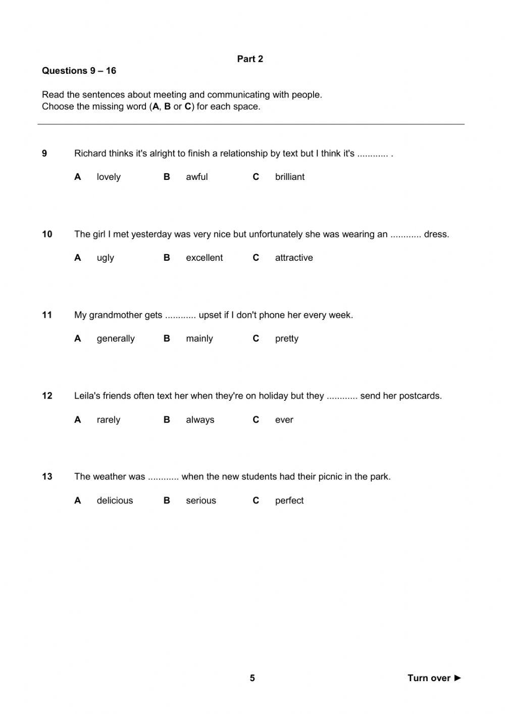 5903418 | Cambridge English Empower B1 Unit Test 1
