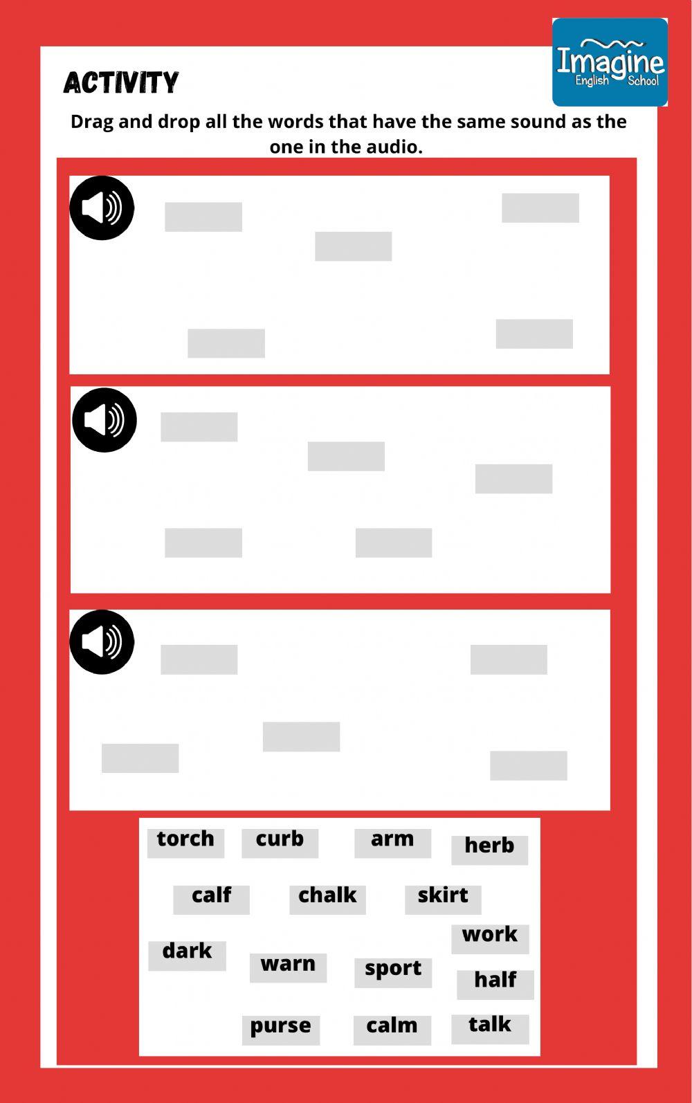 Phonics online exercise for different levels | Live Worksheets